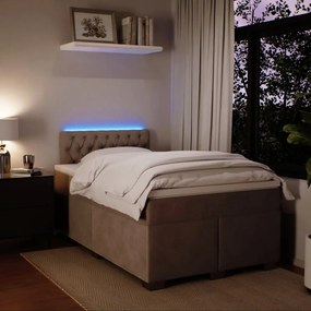 Box spring postel s matrací světle šedá 120 x 200 cm samet 3288588