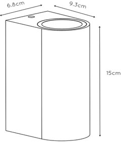 Lucide 27863/02/97 - Venkovní nástěnné svítidlo BOOGY 2xGU10/5W/230V IP44