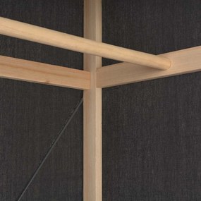 Šatní skříň šedá 79 x 40 x 170 cm textil 248193