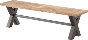 Lavice Mosca 160x40x46 black&natural