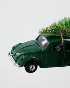 House Doctor Vánoční dekorace autíčko Mini Xmas Car Green, zelená barva, kov