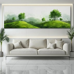 Obraz na plátně - Když vítr šeptá v kopcích FeelHappy.cz Velikost obrazu: 240 x 80 cm