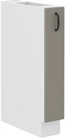 Kuchyňská skříňka Stilo 15 D CARGO BB korpus bílá, dvířka světle šedá CLAY