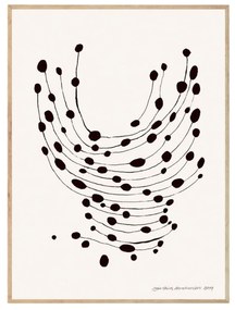 THE POSTER CLUB Autorský plakát Dancing Dots by Leise Dich Abrahamsen A4, černá barva, papír