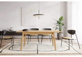 Rozkládací jídelní stůl s přídavnou deskou v dekoru dubu 90x180 cm Curved – Woodman