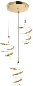 Toolight Toolight, LED závěsné svítidlo 3x20W, 4000K, 4000lm, G075-3CPR, zlatá, OSW-08661