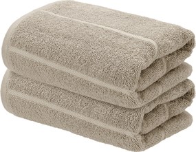 Livarno® Froté ručník, 50 x 100 cm, 500 g/m2, 2 kusy (béžová)