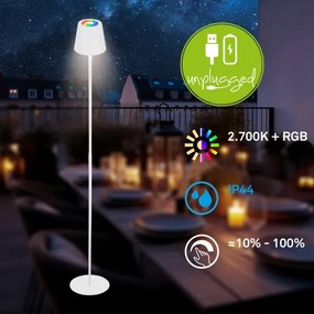 Briloner 1507016 - LED Stm stojací lampa KIKI 4,3W/5V IP44 2600 mAh bílá