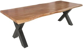 OnaDnes -20% Moebel Living Masivní akátový jídelní stůl Holz X 240x100 cm