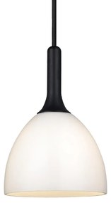 Stropní lampa Bellevue opálová/černá Rozměry: Ø  14 cm, výška 20 cm