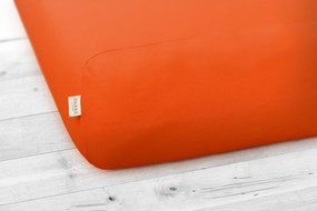 Jersey prostěradlo tmavě oranžové na výšku matrace do 20 cm Velikost: 180 x 200