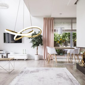 Toolight - Moderní LED kruhové závěsné stropní svítidlo + dálkové ovládání APP390-CP, zlatá, OSW-06906