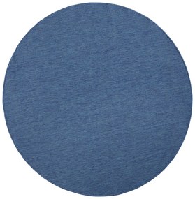 NORTHRUGS - Hanse Home koberce Kusový koberec Twin-Wendeteppiche 103100 blau creme kruh – na ven i na doma - 140x140 (průměr) kruh cm
