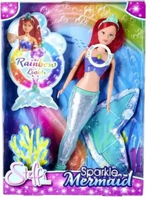 SIMBA Panenka Steffi Mořská víla Sparkle 39 cm / Svítící duhová ploute