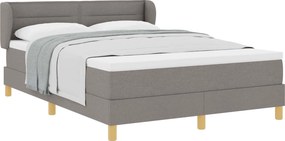 Postel s boxspringem s čelo Taupe 140 x 200 cm textil 3340154
