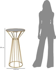 Designový odkládací stolek Hachirou 50 cm zlatý