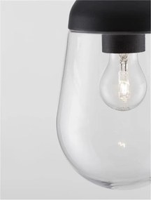 NV 9060197 Venkovní závěsné svítidlo OMIKA tmavě šedý hliník a čiré sklo E27 1x12W 110-240V bez žárovky IP54 - NOVA LUCE