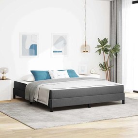 Postel s boxspringem Tmavě šedá 180 x 200 cm textil 3398508