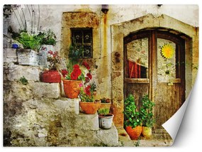 Gario Fototapeta Květiny na schodech Materiál: Vliesová, Rozměry: 200 x 140 cm