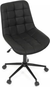 Kancelářská židle černá dekor broušené kůže černý kovový kříž KA-V3120 BK3