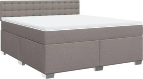 Box spring postel s matrací taupe 180x200 cm textil 3285985