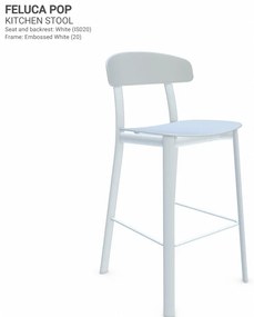 Kuchyňská židle Feluca Pop Barva kovové konstrukce: Embossed white 20, Barva sedáku a opěradla z recyklovaného plastu: white IS020