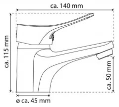 Eisl NI075VECR - Umyvadlová baterie + výpusť s přepadem VERONA lesklý chrom