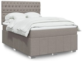 Box spring postel s matrací taupe 140x200 cm textil 3294002