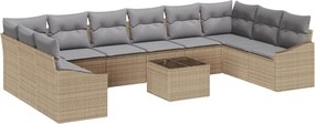 Set pohovek 11 ks Béžová polyratan 3346910