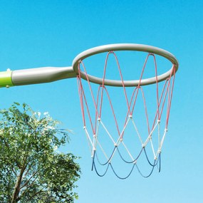 AIYAPLAY 3 v 1 houpací rám venkovní houpačka se 2 houpačkami, košem na basketbal, brankou na fotbal, dvojitou houpačkou pro děti s kovovým rámem, zah…