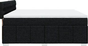 Box spring postel s matrací černá 200x200 cm textil 3289484