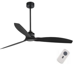 FARO Barcelona | FARO 32100 - Stropní ventilátor JUST FAN pr. 128 cm černá + dálkové ovládání | FA32100