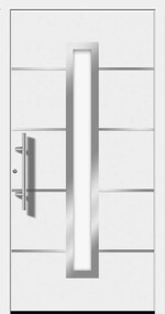 Splendoor Hliníkové vchodové dveře Moderno M410/P, bílé, 110 L
