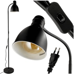 BERGE LED stojací lampa Nicozja 1xE27 140cm černá