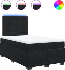 Box spring postel s matrací černá 120 x 190 cm samet 3293160