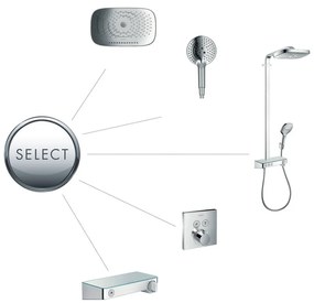 Hansgrohe ShowerSelect - Termostat pod omítku pro 2 spotřebiče, leštěný vzhled zlata 15763990