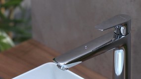 Hansgrohe Talis E, vysoká umyvadlová baterie 240 s odtokovou soupravou s táhlem, chromová, 71716000