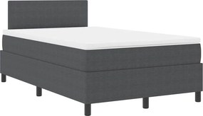Postel s boxspringem s čelo Tmavě šedá a bílá 120 x 190 cm 3337504