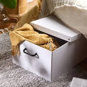 Lavatelli Úložný box M bílý / Úložný box s víkem / omyvatelný karton /