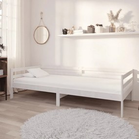 Válenda s matrací 90 x 200 cm bílá masivní borové dřevo,  3083575