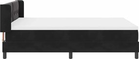 Postel s boxspringem s čelo Černý 190 x 140 cm samet 3341464