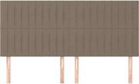 Čelo postele béžové 180x5x118/128 cm látkové 3116588