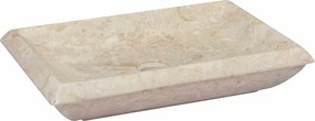 Umyvadlo krémové 50 x 35 x 10 cm mramor 149162