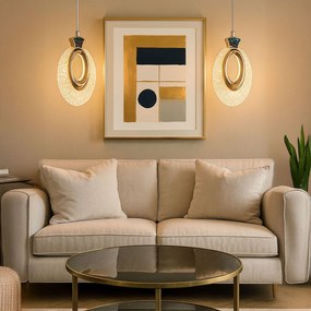 Toolight Moderní závěsné LED osvětlení Crystal D2 LHJ109-1CP růžová zlatá