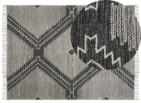 Bavlněný koberec 160 x 230 cm černý/bílý ARBAA Beliani
