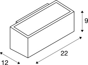LA 232485 Venkovní svítidlo BOX R7s nástěnná antracit 230V R7s - BIG WHITE (SLV)