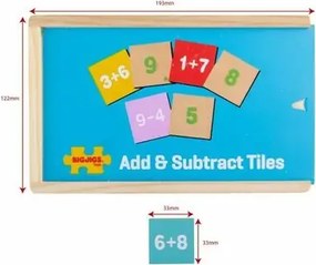 Bigjigs Toys Sčítání a odčítání v krabičce / od 3 let