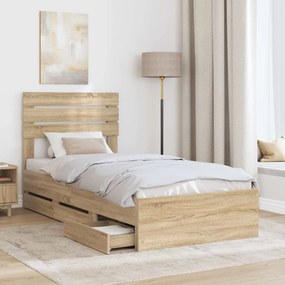 Rám postele se zásuvkou Sonoma dub 75 x 190 cm Inženýrské dřevo 3411540