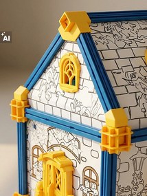 Sinsay - DIY konstrukční sada na sestavení a vybarvení domečku - vícebarevná