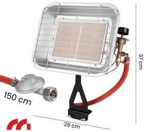 GasCraft 4500w Plynový ohřívač s keramickým hořákem a regulací výkonu